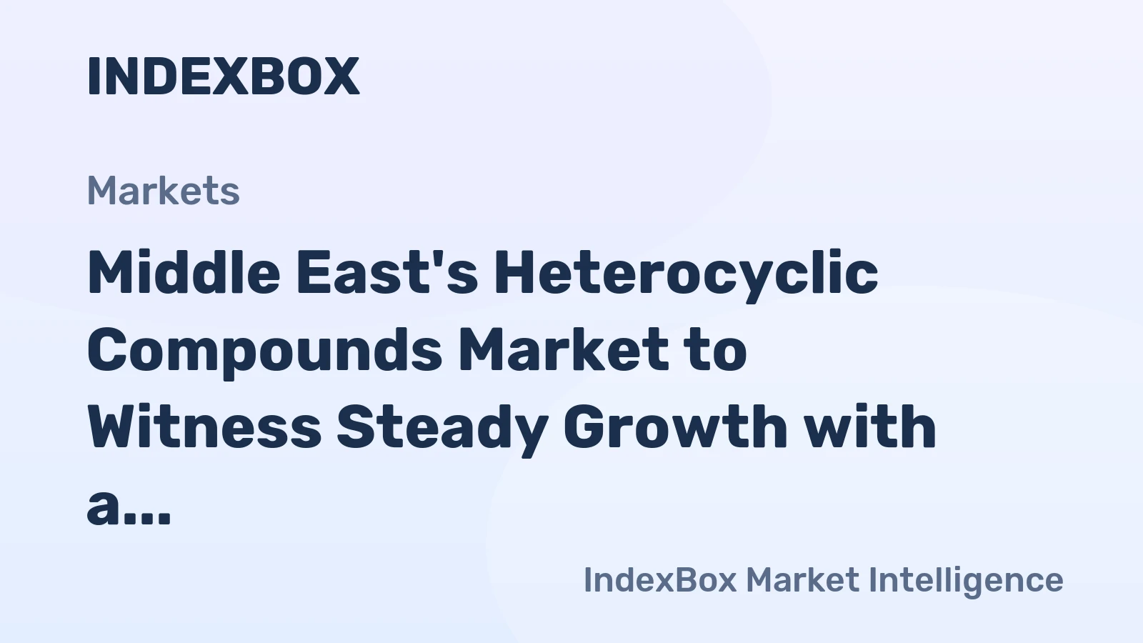 Middle East's Heterocyclic Compounds Market to Witness Steady Growth with a CAGR of +0.8%