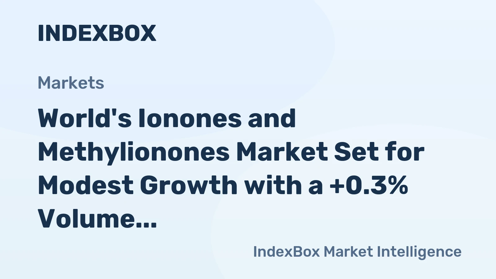 World's Ionones and Methylionones Market Set for Modest Growth with a +0.3% Volume CAGR Through 2035