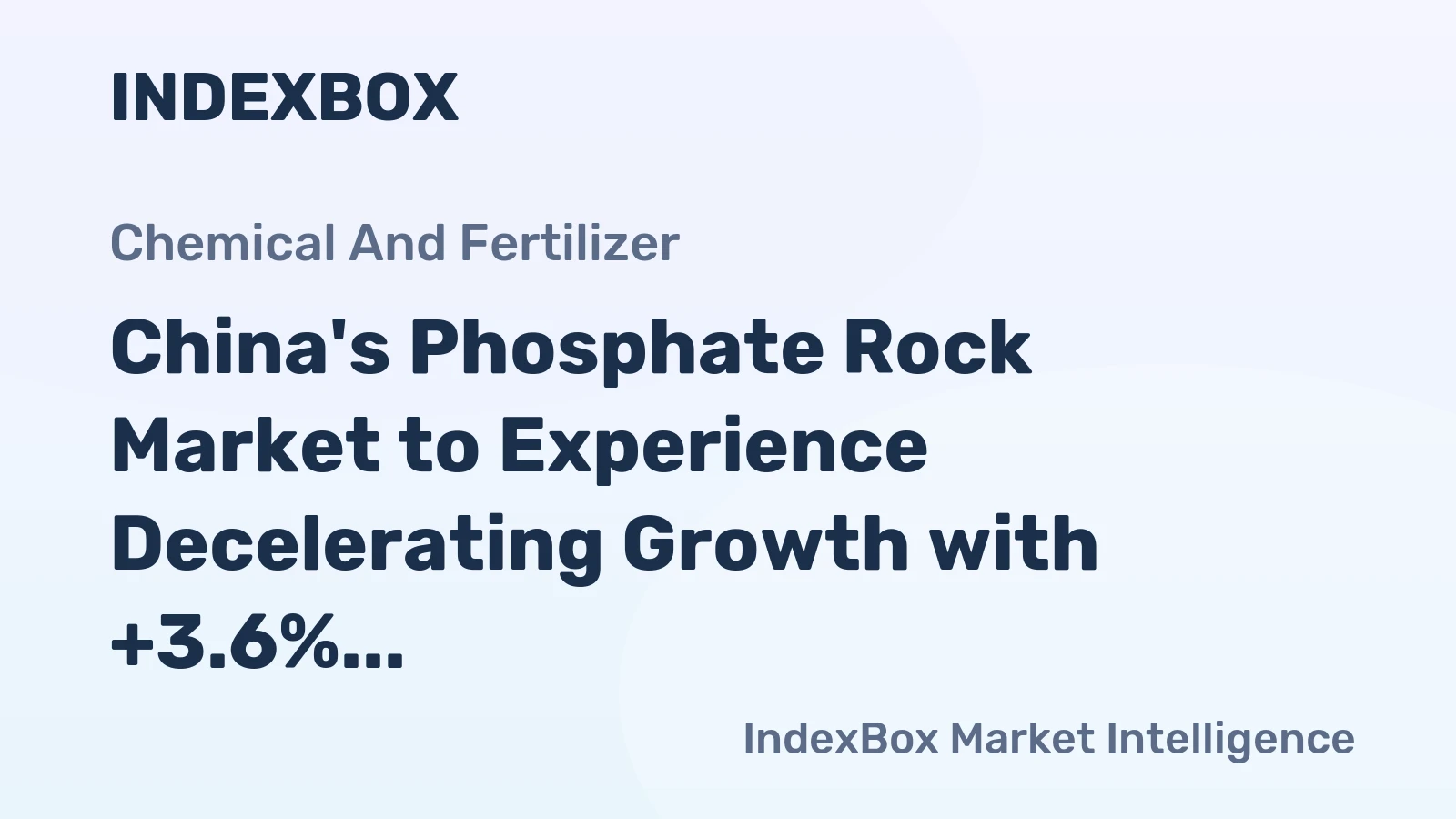 China's Phosphate Rock Market to Experience Decelerating Growth with +3.6% CAGR from 2024-2035
