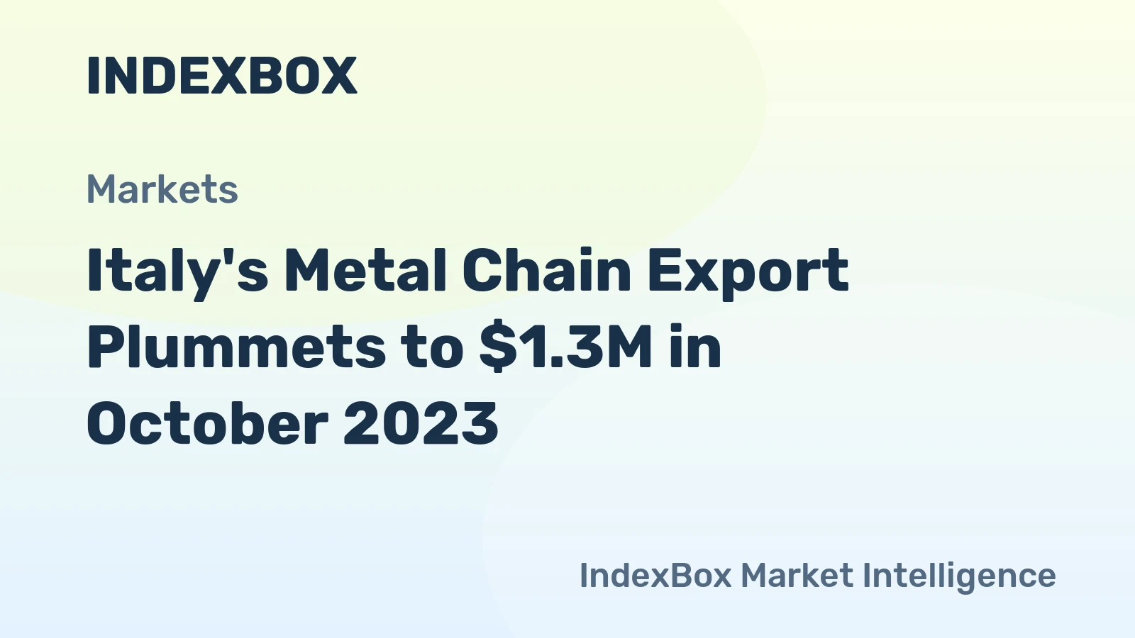 Italy's Metal Chain Export Plummets to $1.3M in October 2023