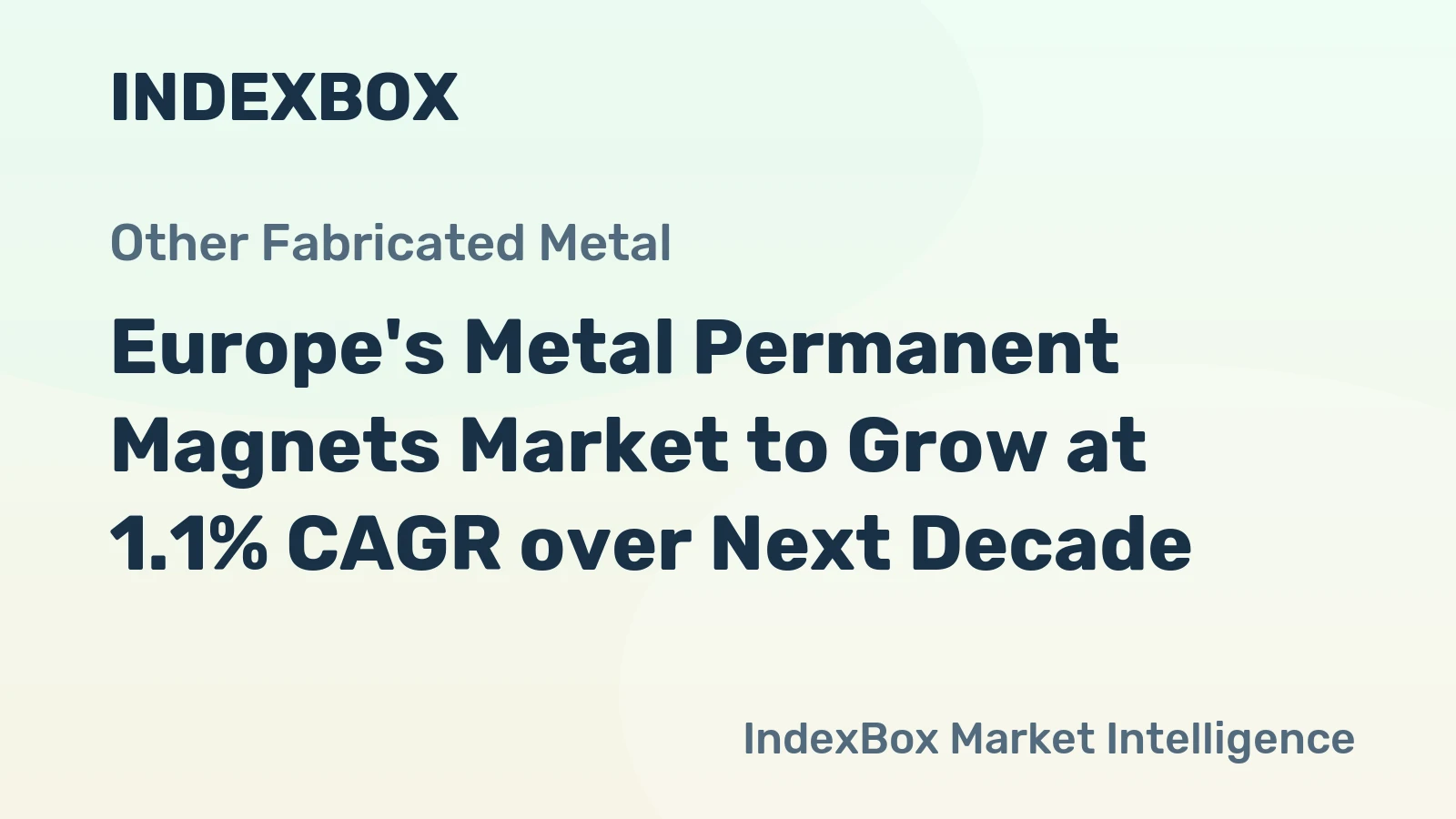 Europe's Metal Permanent Magnets Market to Grow at 1.1% CAGR over Next Decade