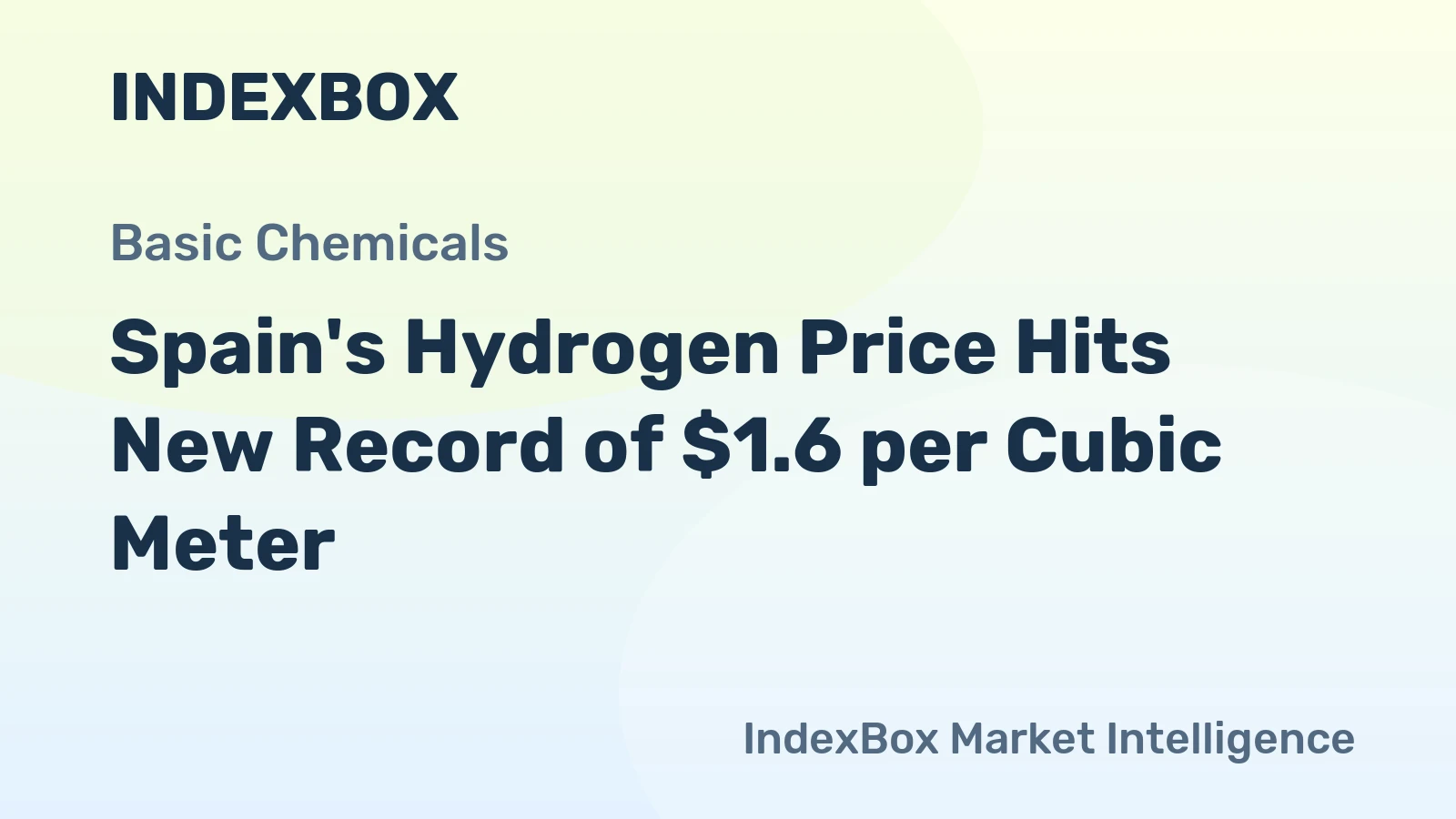 Spain's Hydrogen Price Hits New Record of $1.6 per Cubic Meter