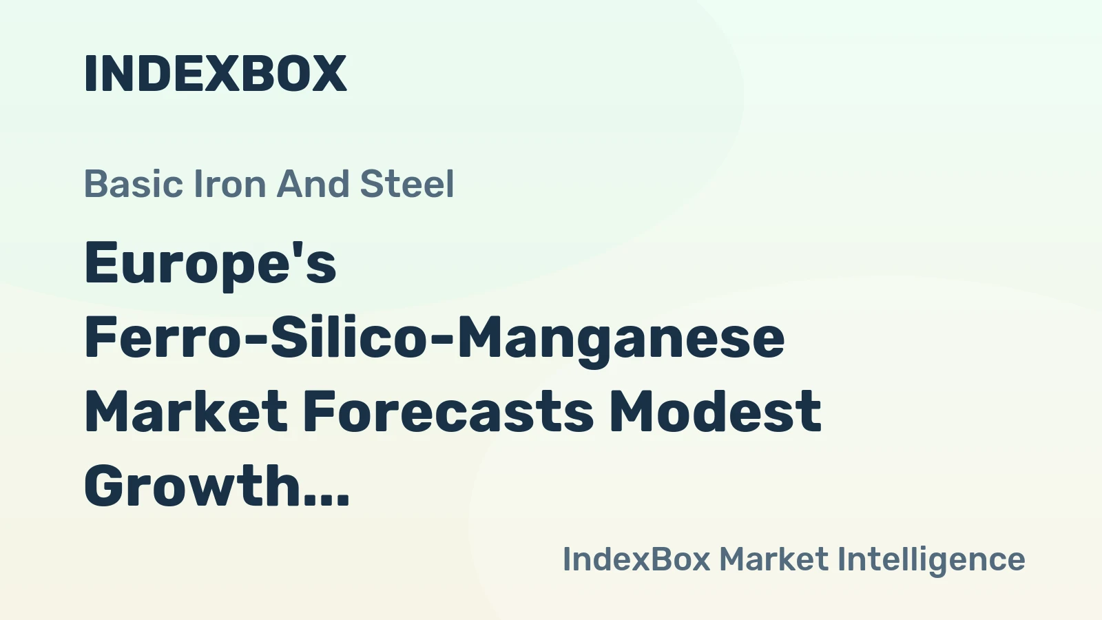 Europe's Ferro-Silico-Manganese Market Forecasts Modest Growth with a +0.3% Volume CAGR Through 2035