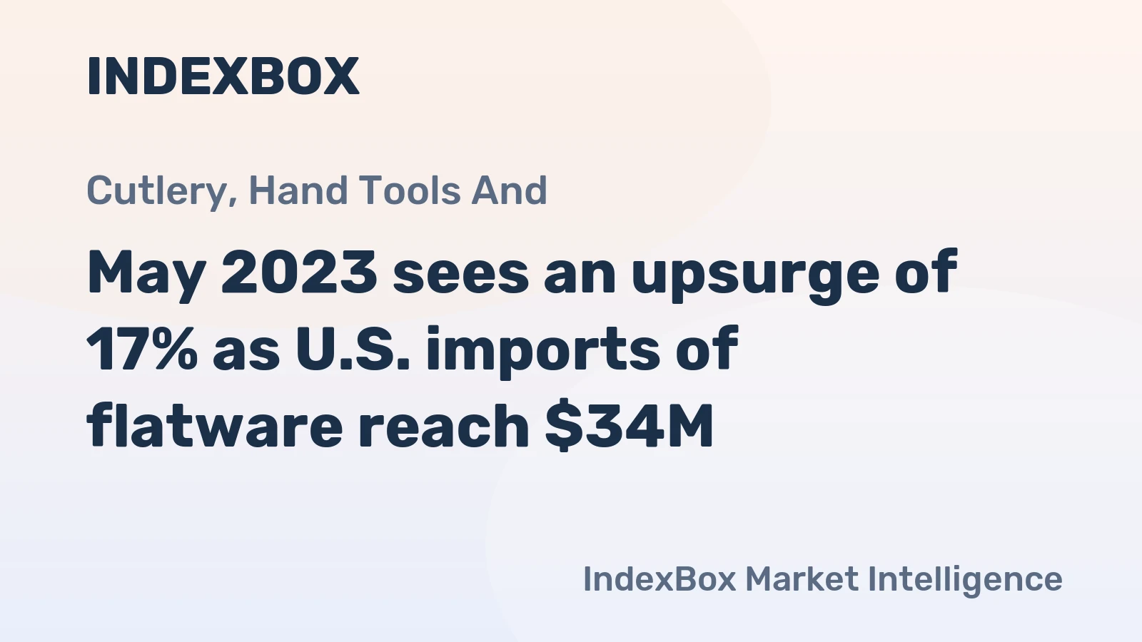 May 2023 sees an upsurge of 17% as U.S. imports of flatware reach $34M