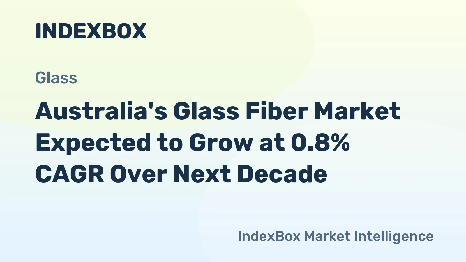 Australia's Glass Fiber Market Expected to Grow at 0.8% CAGR Over Next Decade