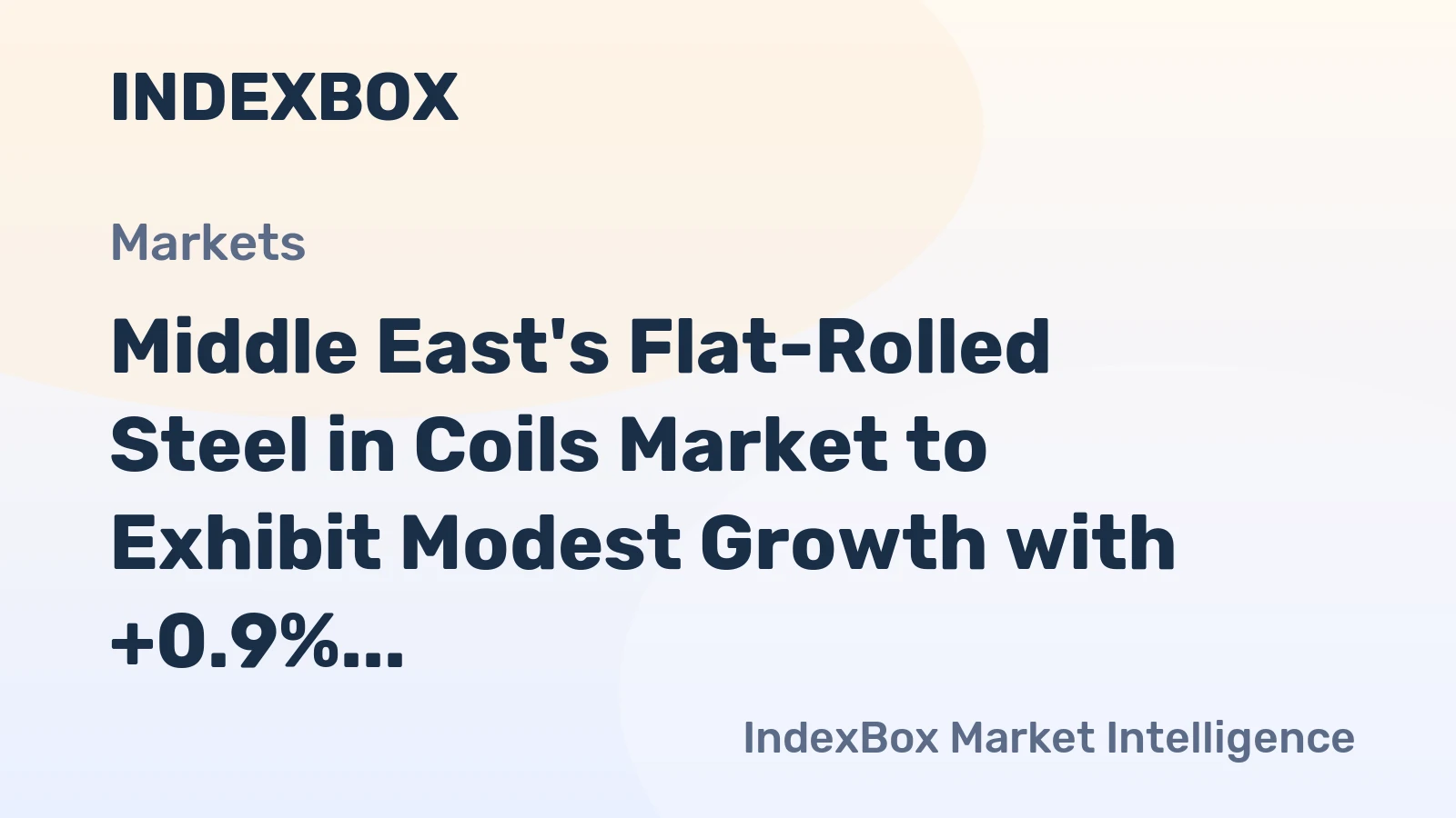 Middle East's Flat-Rolled Steel in Coils Market to Exhibit Modest Growth with +0.9% CAGR through 2035