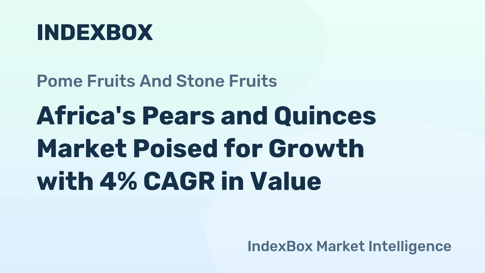 Africa's Pears and Quinces Market Poised for Growth with 4% CAGR in Value