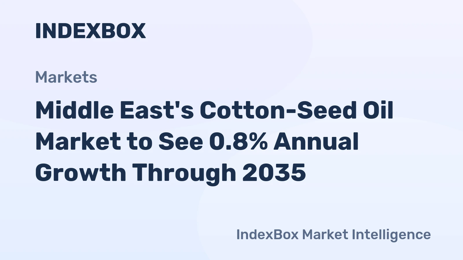 Middle East's Cotton-Seed Oil Market to See 0.8% Annual Growth Through 2035