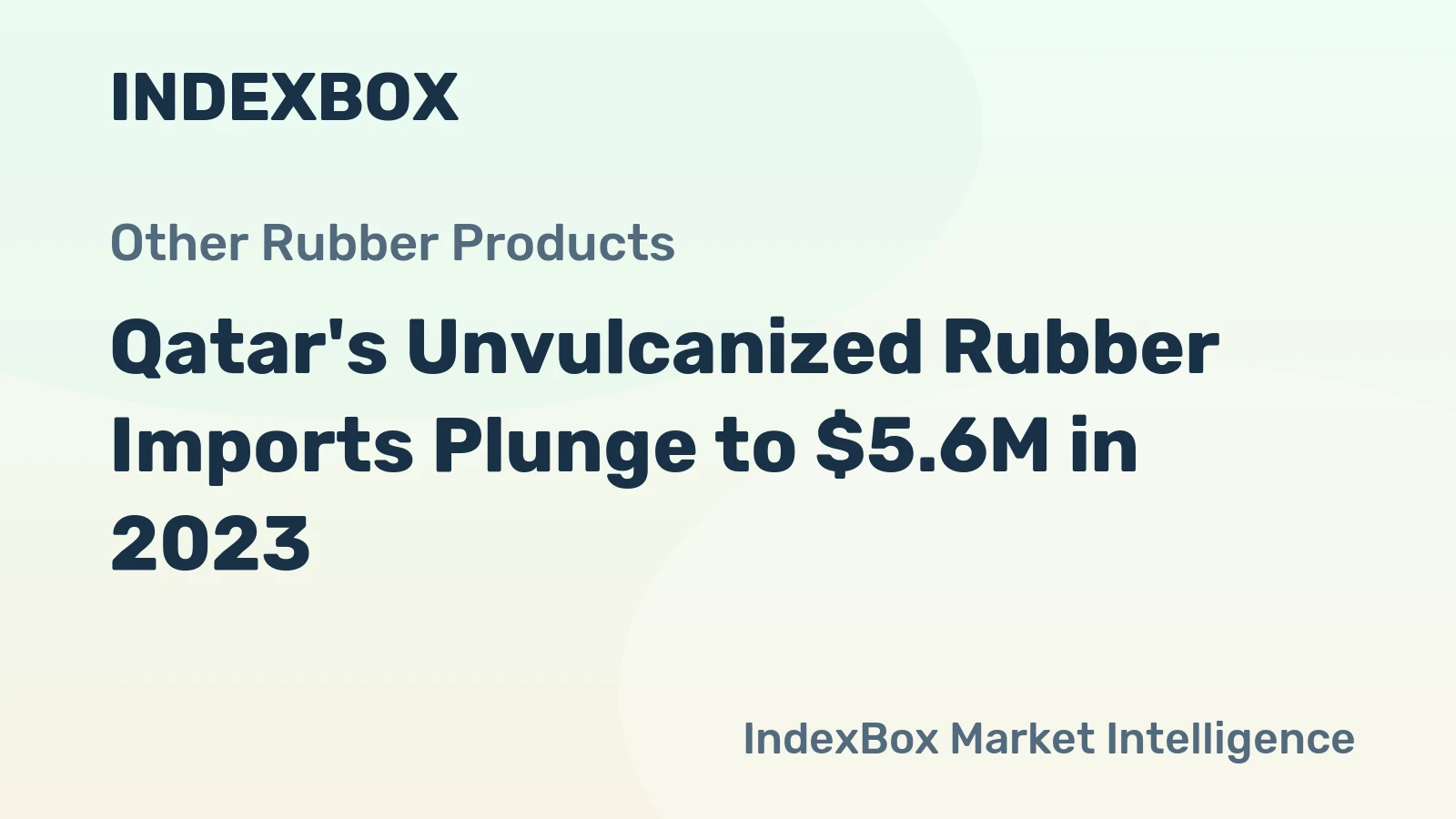 Qatar's Unvulcanized Rubber Imports Plunge to $5.6M in 2023