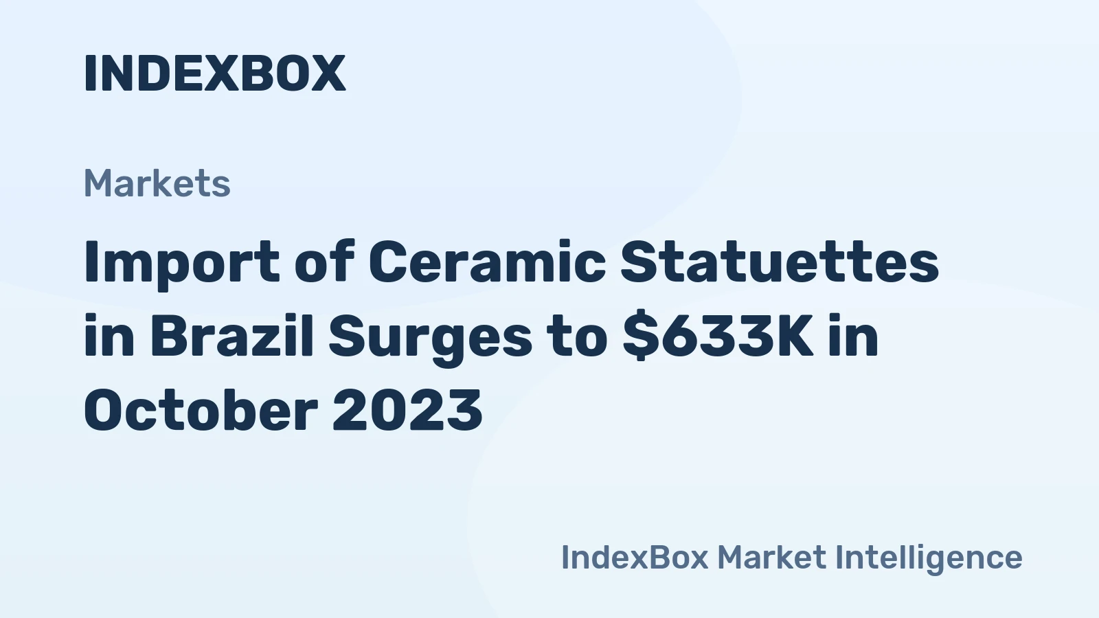 Import of Ceramic Statuettes in Brazil Surges to $633K in October 2023
