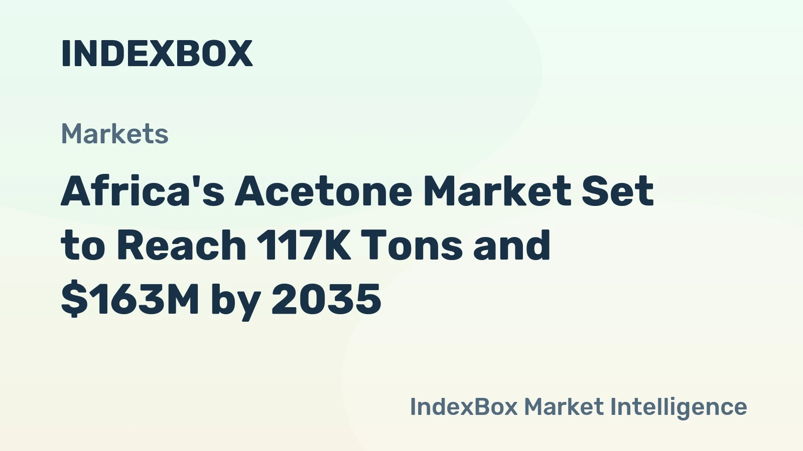 Africa's Acetone Market Set to Reach 117K Tons and $163M by 2035