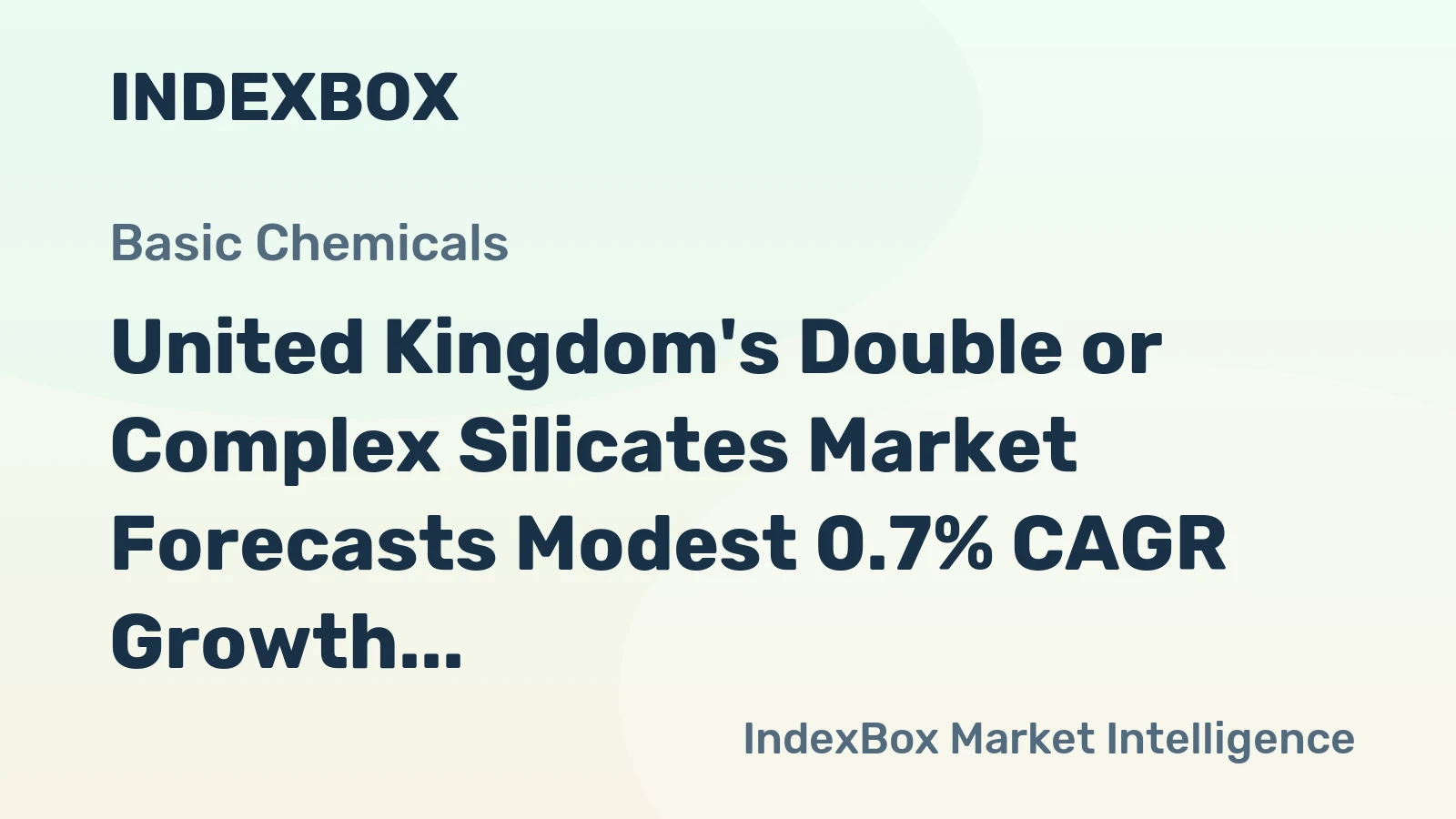 United Kingdom's Double or Complex Silicates Market Forecasts Modest 0.7% CAGR Growth Through 2035