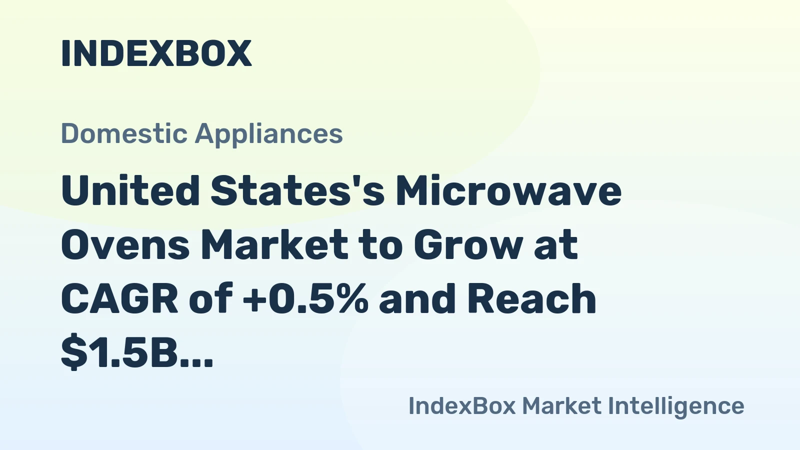 United States's Microwave Ovens Market to Grow at CAGR of +0.5% and Reach $1.5B by 2035