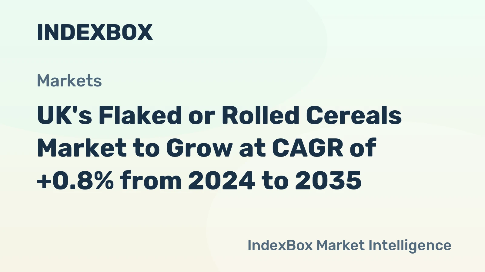 UK's Flaked or Rolled Cereals Market to Grow at CAGR of +0.8% from 2024 to 2035