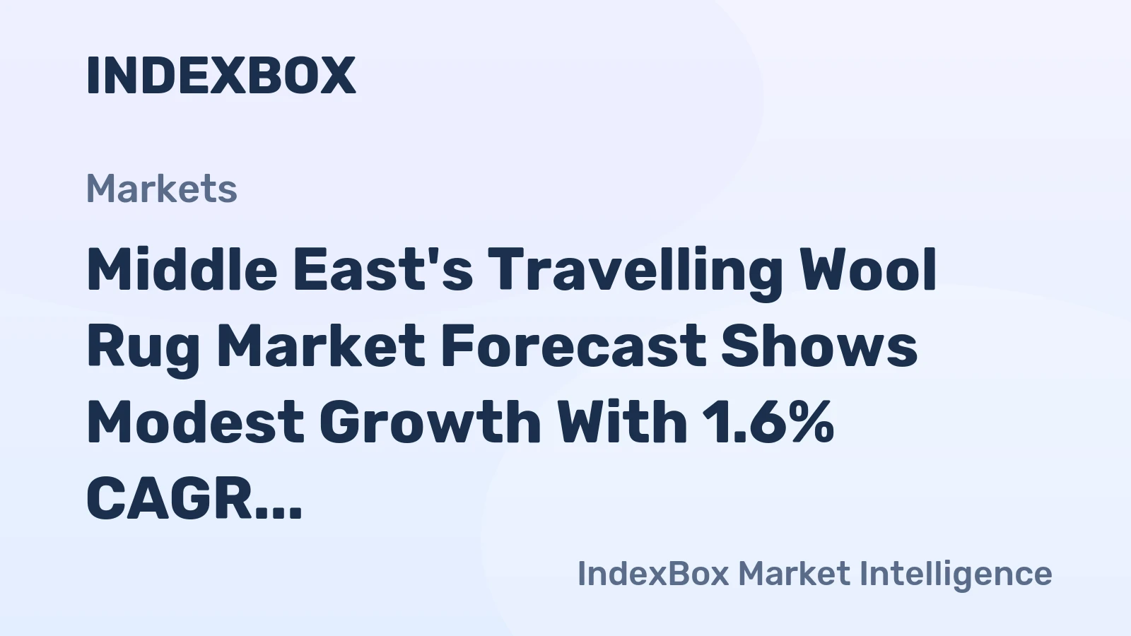 Middle East's Travelling Wool Rug Market Forecast Shows Modest Growth With 1.6% CAGR in Value