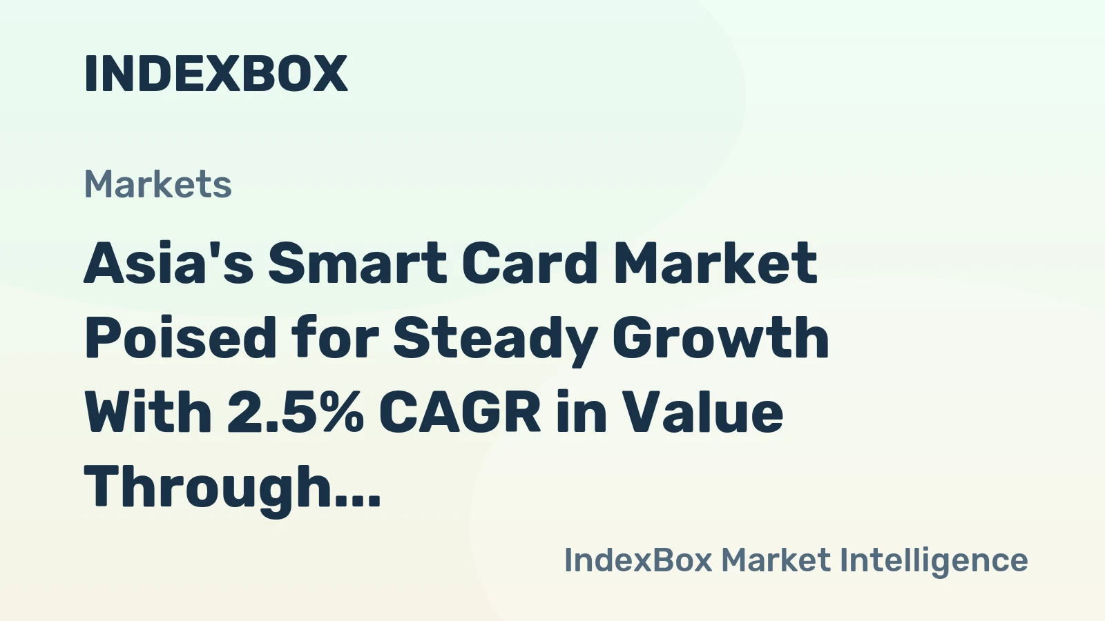 Asia's Smart Card Market Poised for Steady Growth With 2.5% CAGR in Value Through 2035