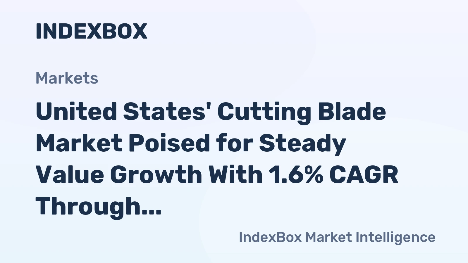 United States' Cutting Blade Market Poised for Steady Value Growth With 1.6% CAGR Through 2035