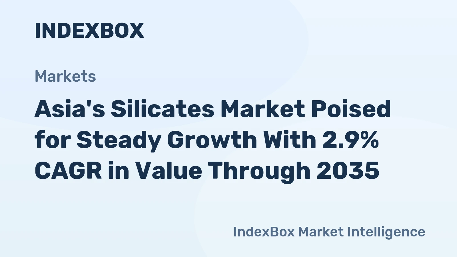 Asia's Silicates Market Poised for Steady Growth With 2.9% CAGR in Value Through 2035