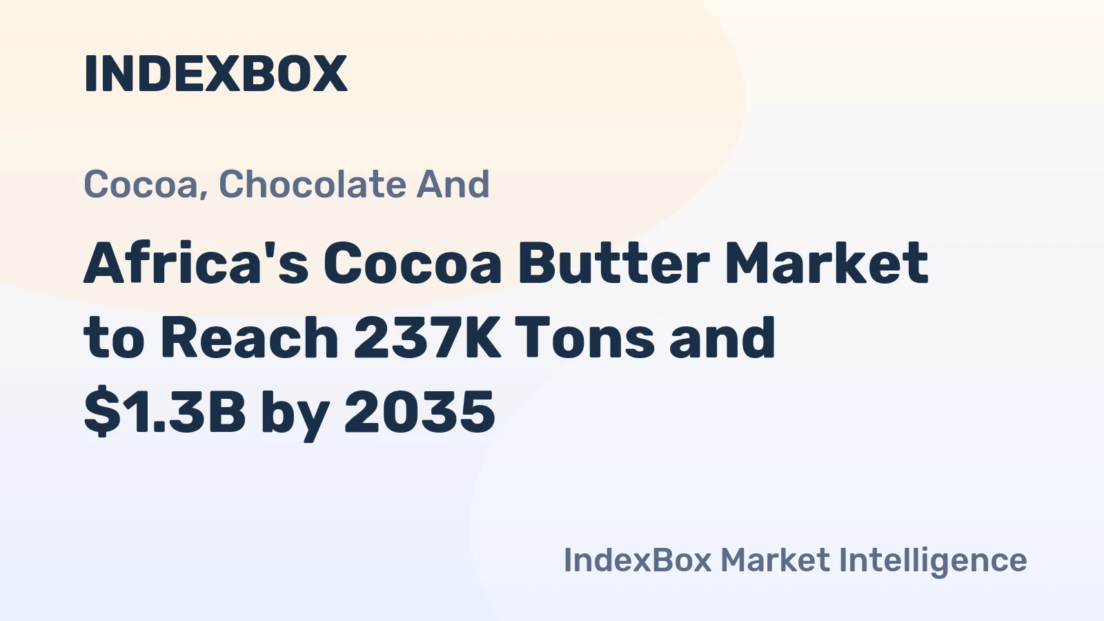 Africa's Cocoa Butter Market to Reach 237K Tons and $1.3B by 2035