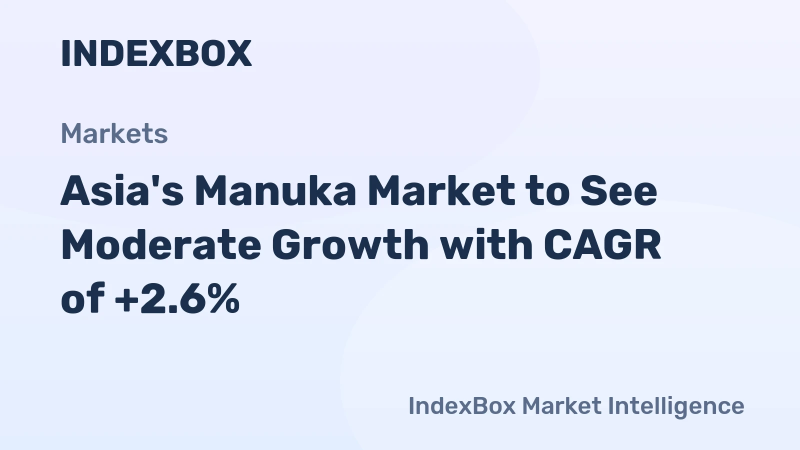 Asia's Manuka Market to See Moderate Growth with CAGR of +2.6%