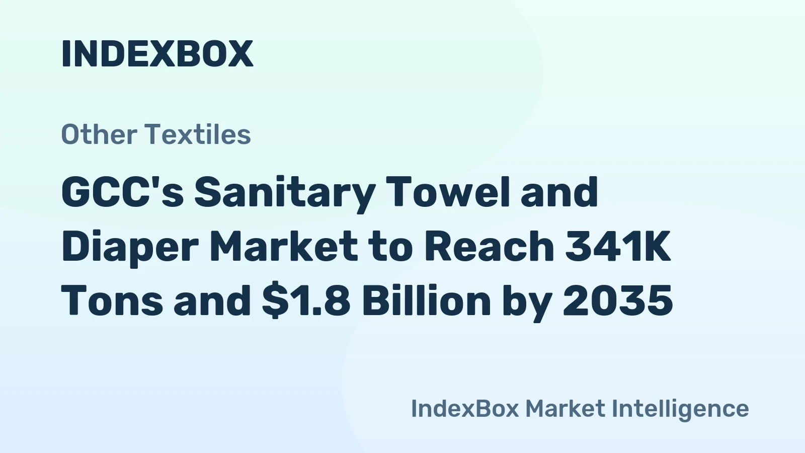 GCC's Sanitary Towel and Diaper Market to Reach 341K Tons and $1.8 Billion by 2035