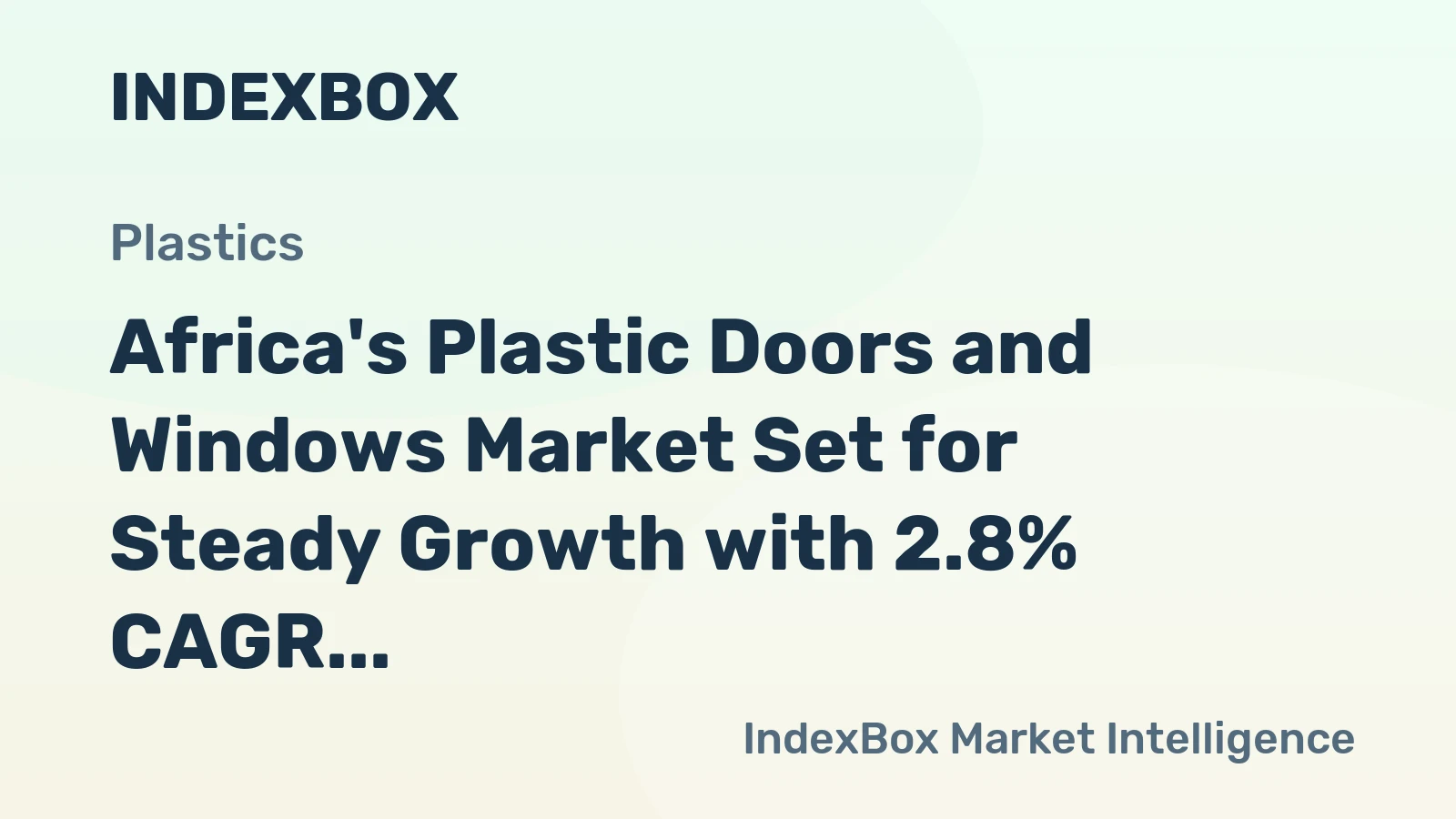 Africa's Plastic Doors and Windows Market Set for Steady Growth with 2.8% CAGR Through 2035
