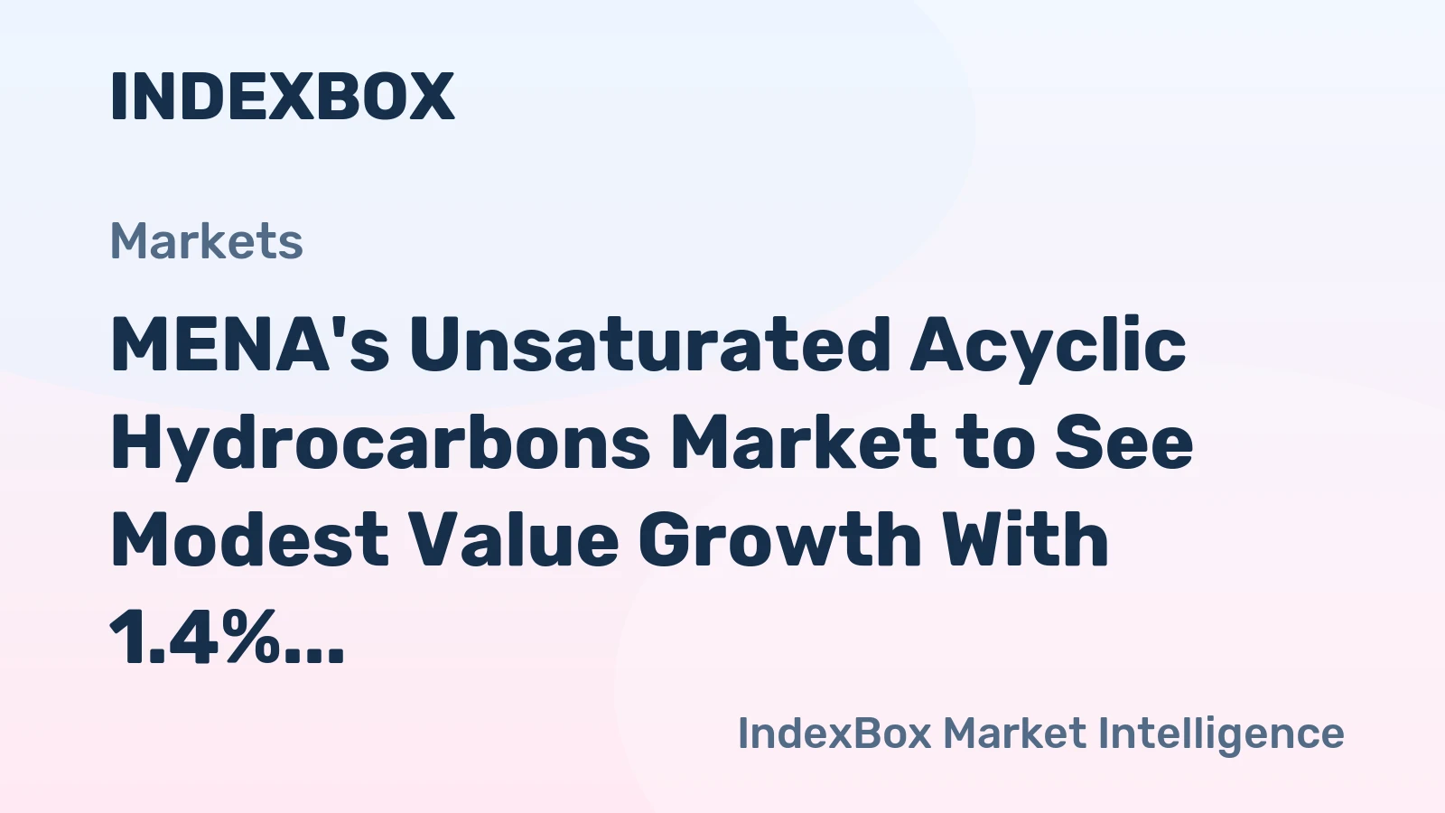 MENA's Unsaturated Acyclic Hydrocarbons Market to See Modest Value Growth With 1.4% CAGR Through 2035