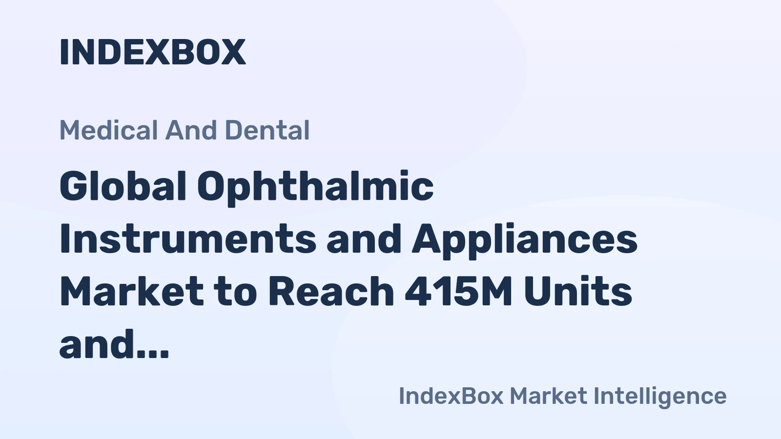 Global Ophthalmic Instruments and Appliances Market to Reach 415M Units and $116B by 2035
