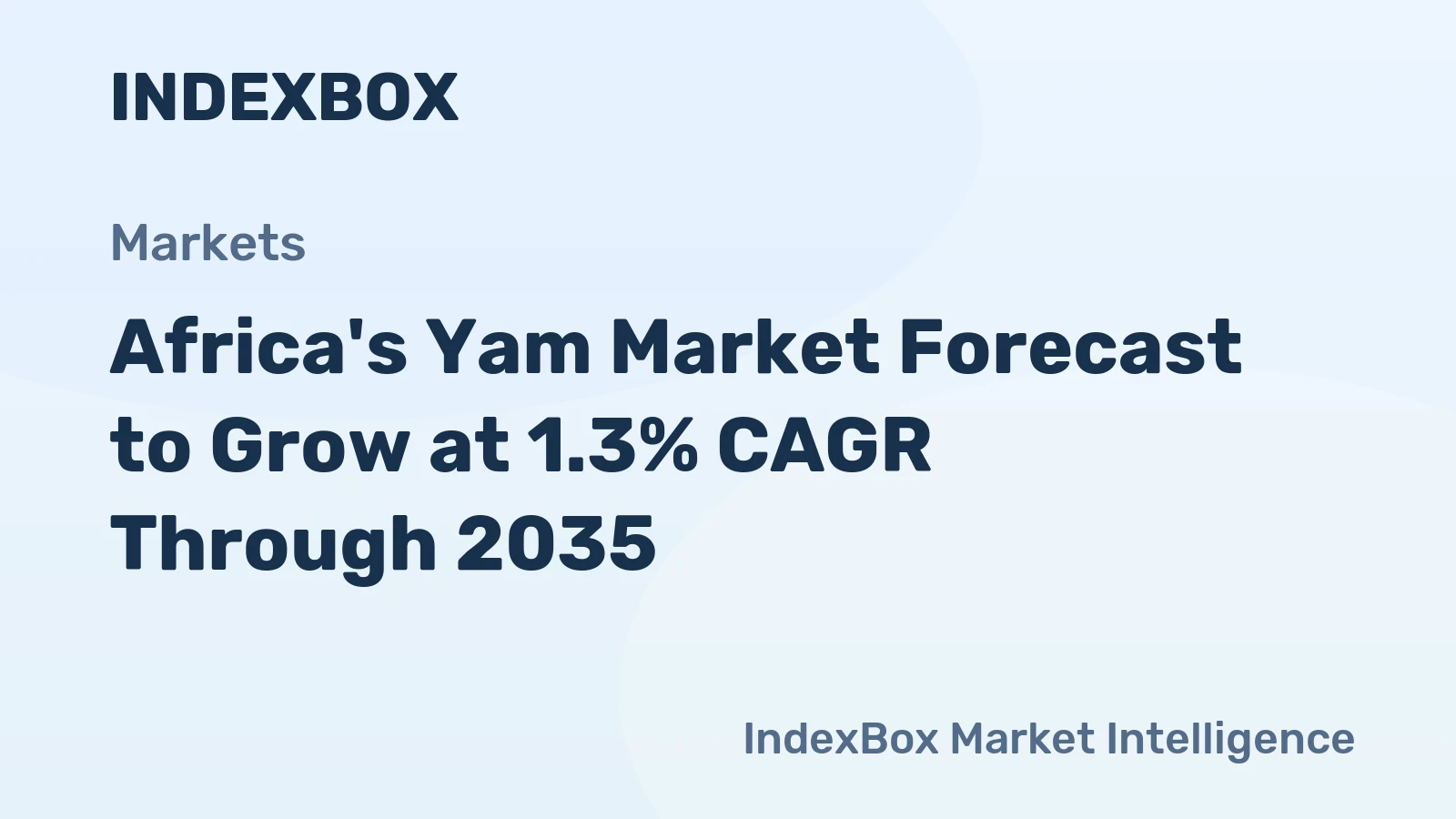 Africa's Yam Market Forecast to Grow at 1.3% CAGR Through 2035