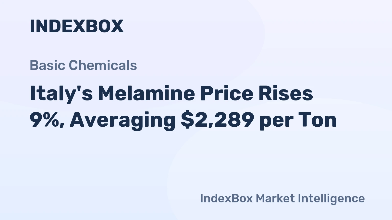 Italy's Melamine Price Rises 9%, Averaging $2,289 per Ton