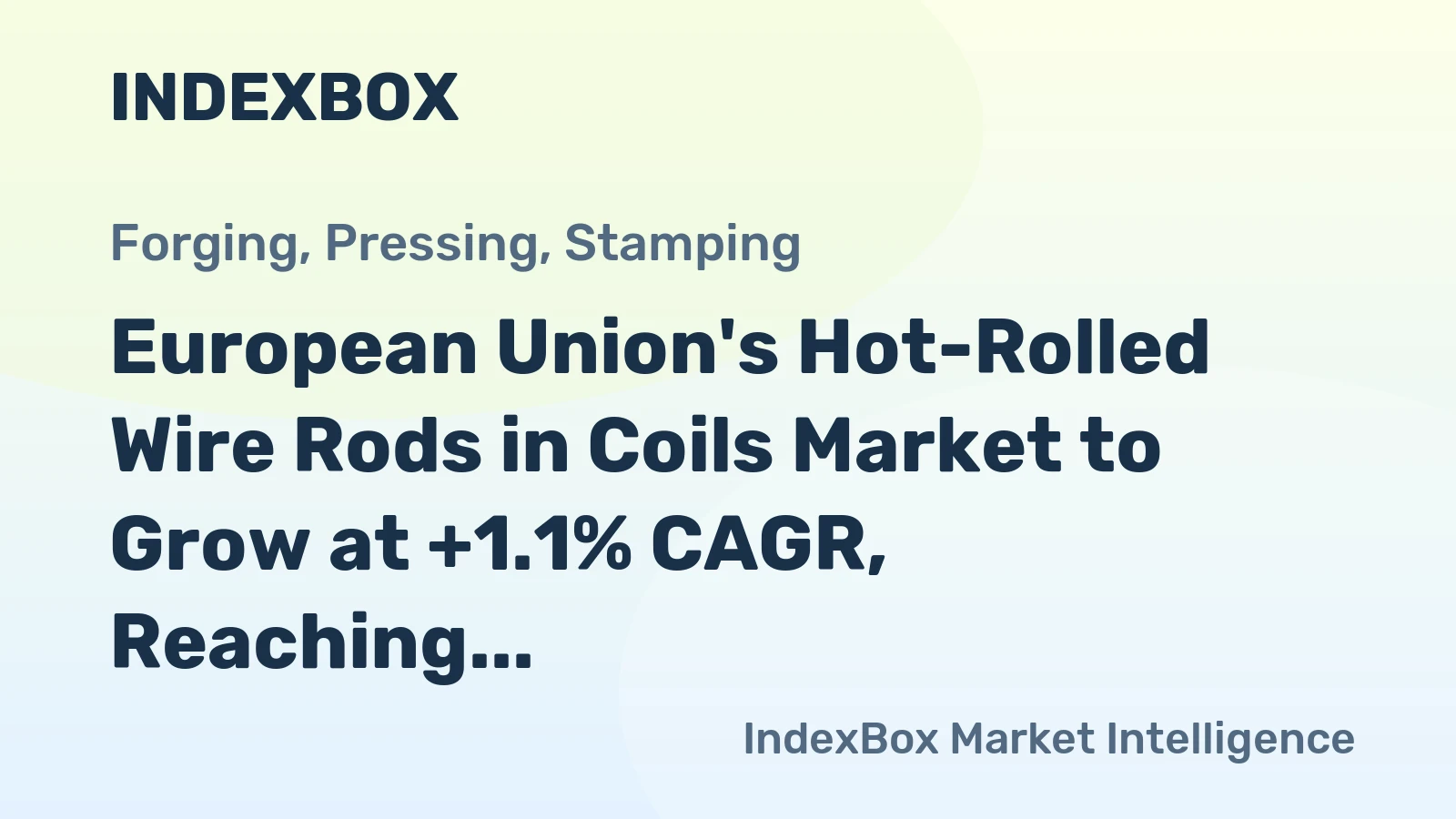 European Union's Hot-Rolled Wire Rods in Coils Market to Grow at +1.1% CAGR, Reaching 20M Tons by 2035