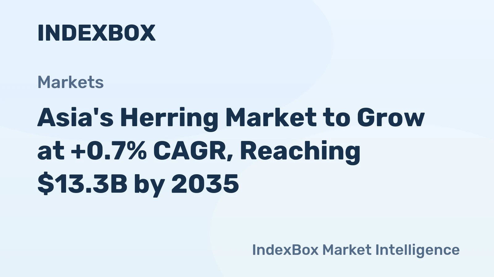 Asia's Herring Market to Grow at +0.7% CAGR, Reaching $13.3B by 2035