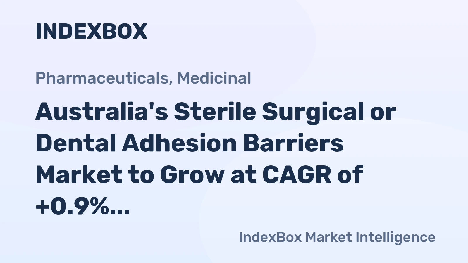 Australia's Sterile Surgical or Dental Adhesion Barriers Market to Grow at CAGR of +0.9% Leading to 1.1K Tons by 2035