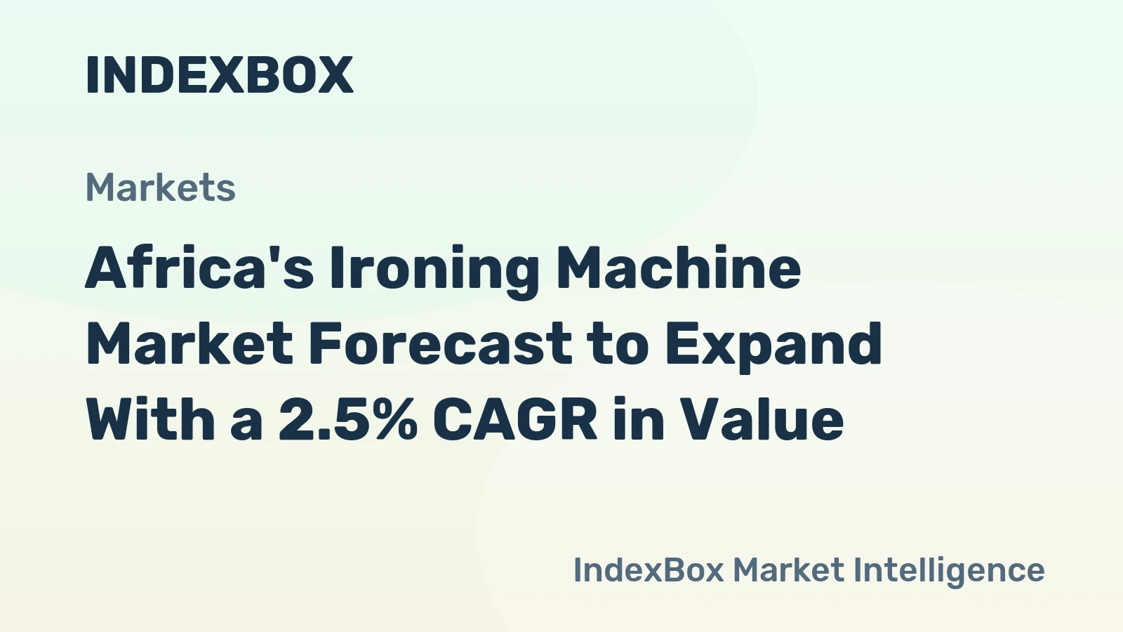 Africa's Ironing Machine Market Forecast to Expand With a 2.5% CAGR in Value