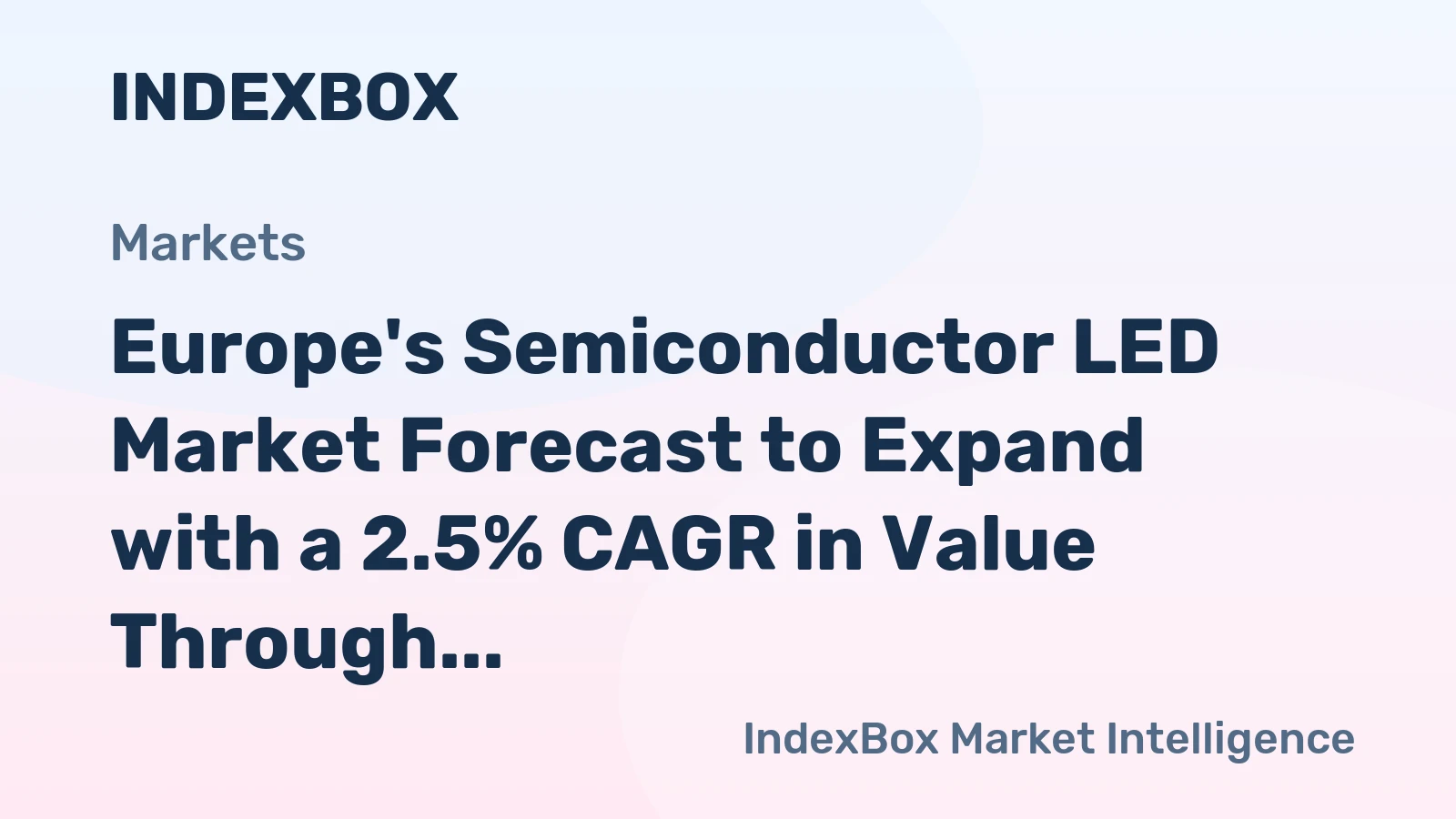 Europe's Semiconductor LED Market Forecast to Expand with a 2.5% CAGR in Value Through 2035