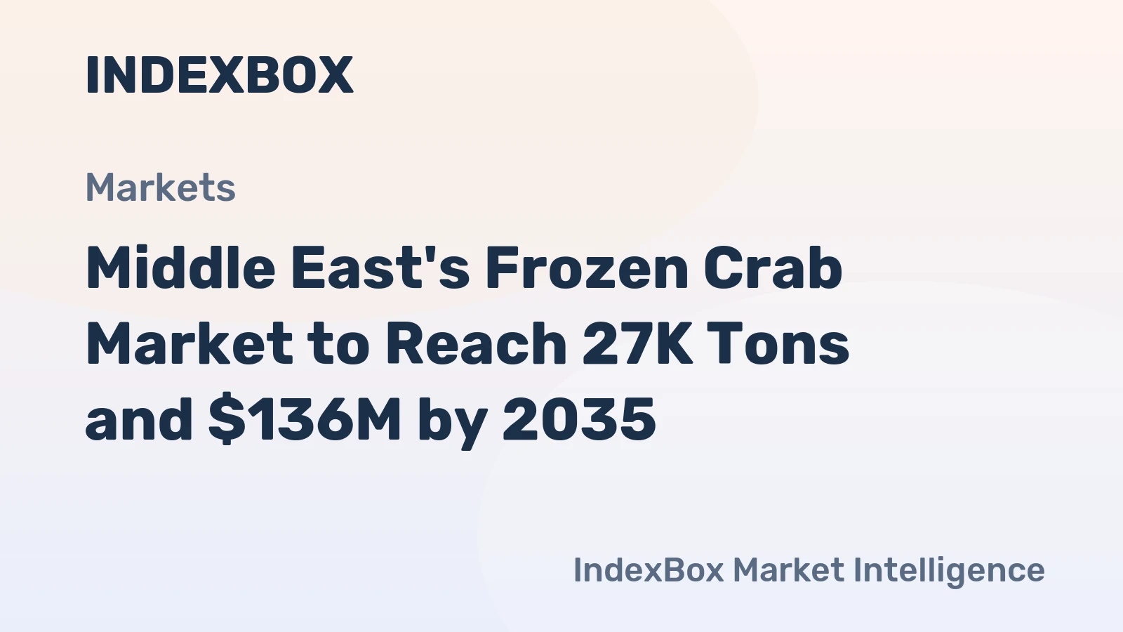 Middle East's Frozen Crab Market to Reach 27K Tons and $136M by 2035
