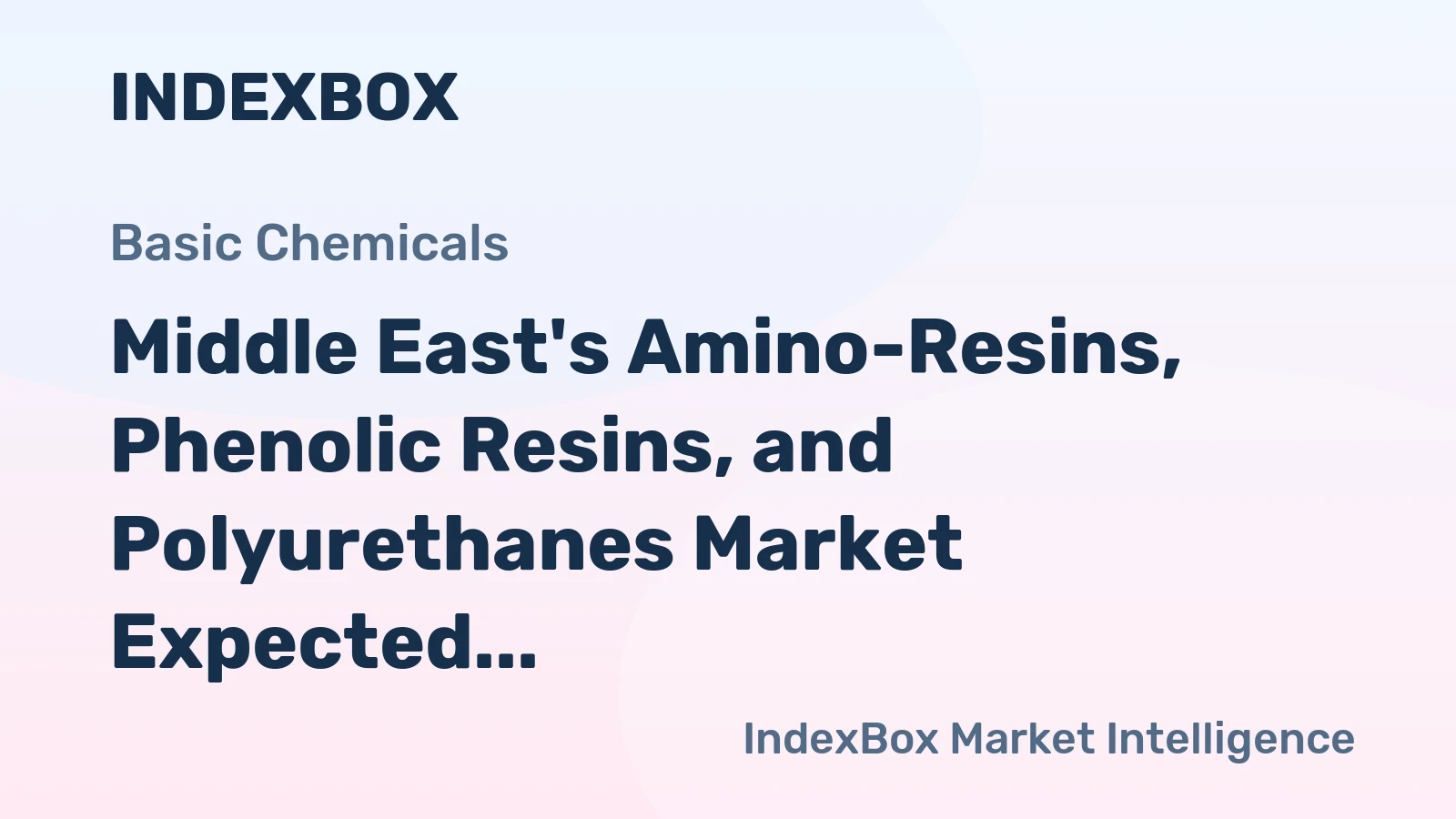 Middle East's Amino-Resins, Phenolic Resins, and Polyurethanes Market Expected to Grow at 2.3% CAGR, Reaching $12.2B by 2035