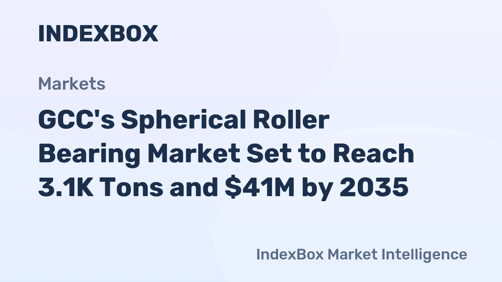 GCC's Spherical Roller Bearing Market Set to Reach 3.1K Tons and $41M by 2035