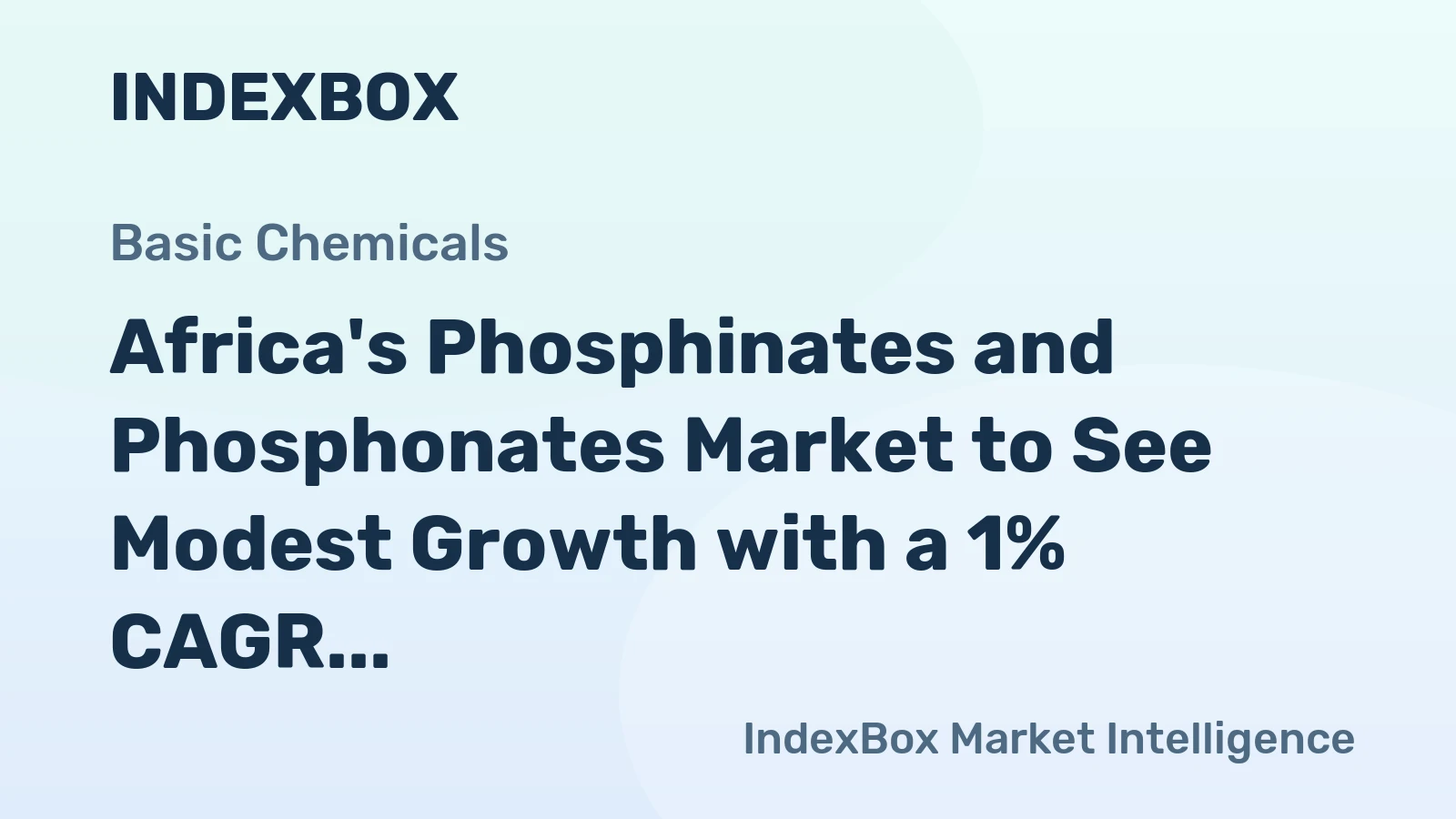 Africa's Phosphinates and Phosphonates Market to See Modest Growth with a 1% CAGR in Value