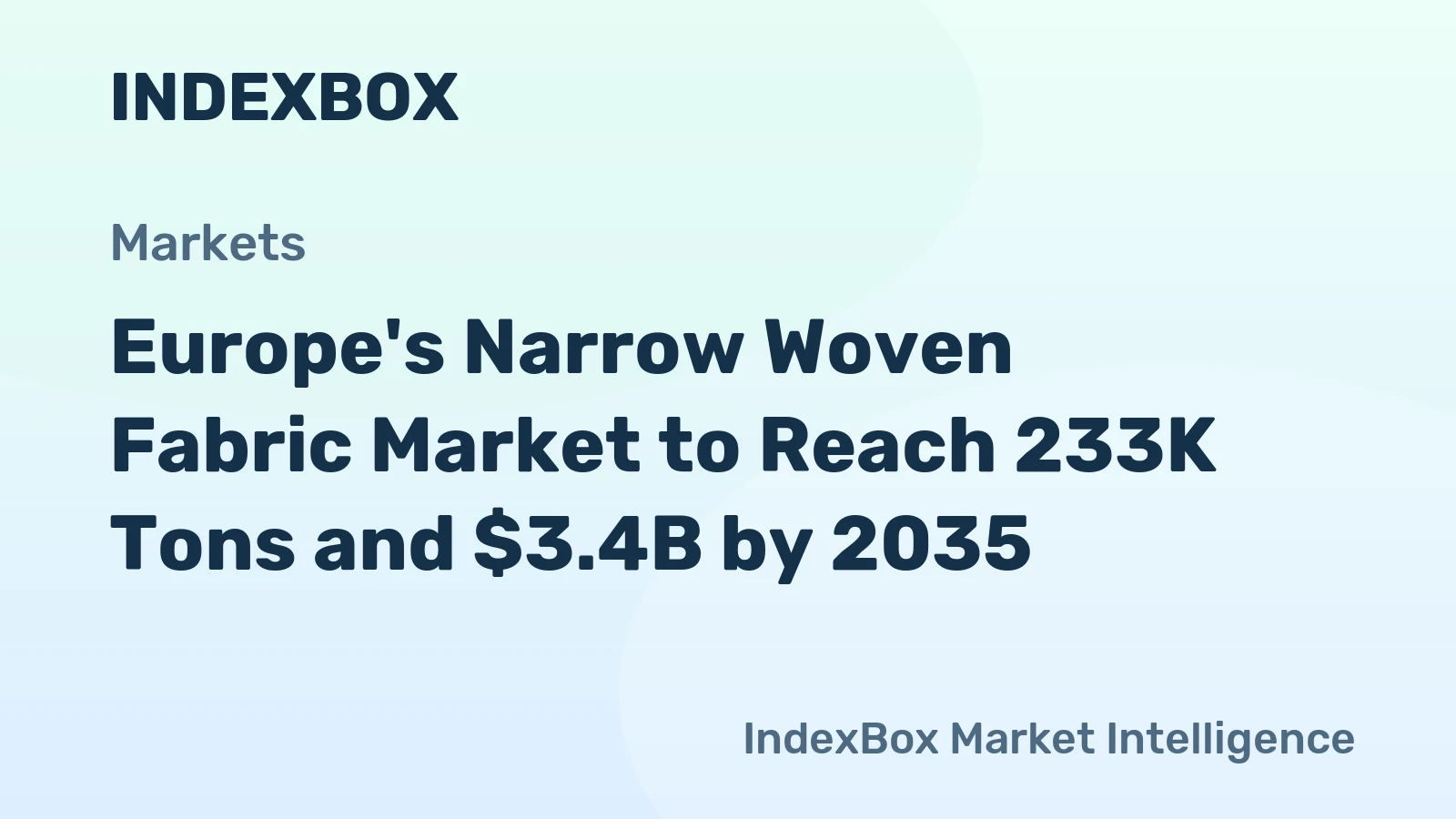 Europe's Narrow Woven Fabric Market to Reach 233K Tons and $3.4B by 2035