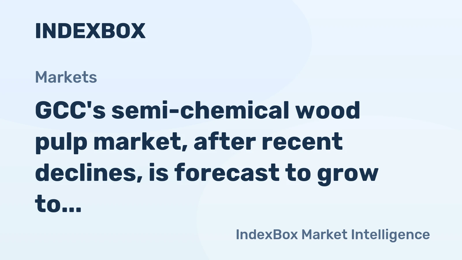 GCC's semi-chemical wood pulp market, after recent declines, is forecast to grow to 906 tons in volume and $662K in value by 2035.