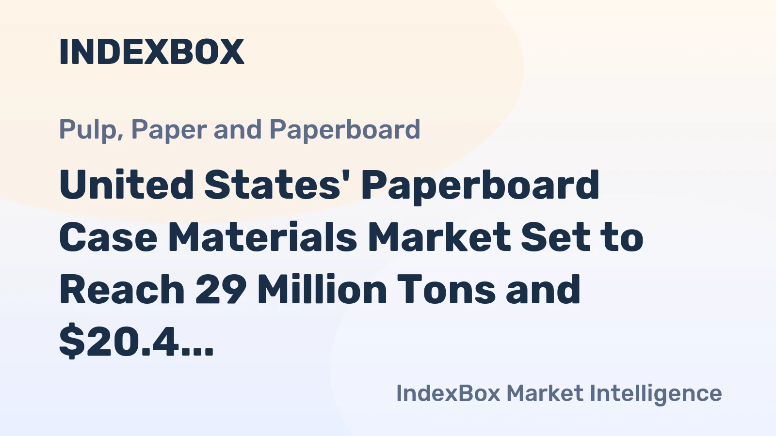 United States' Paperboard Case Materials Market Set to Reach 29 Million Tons and $20.4 Billion by 2035