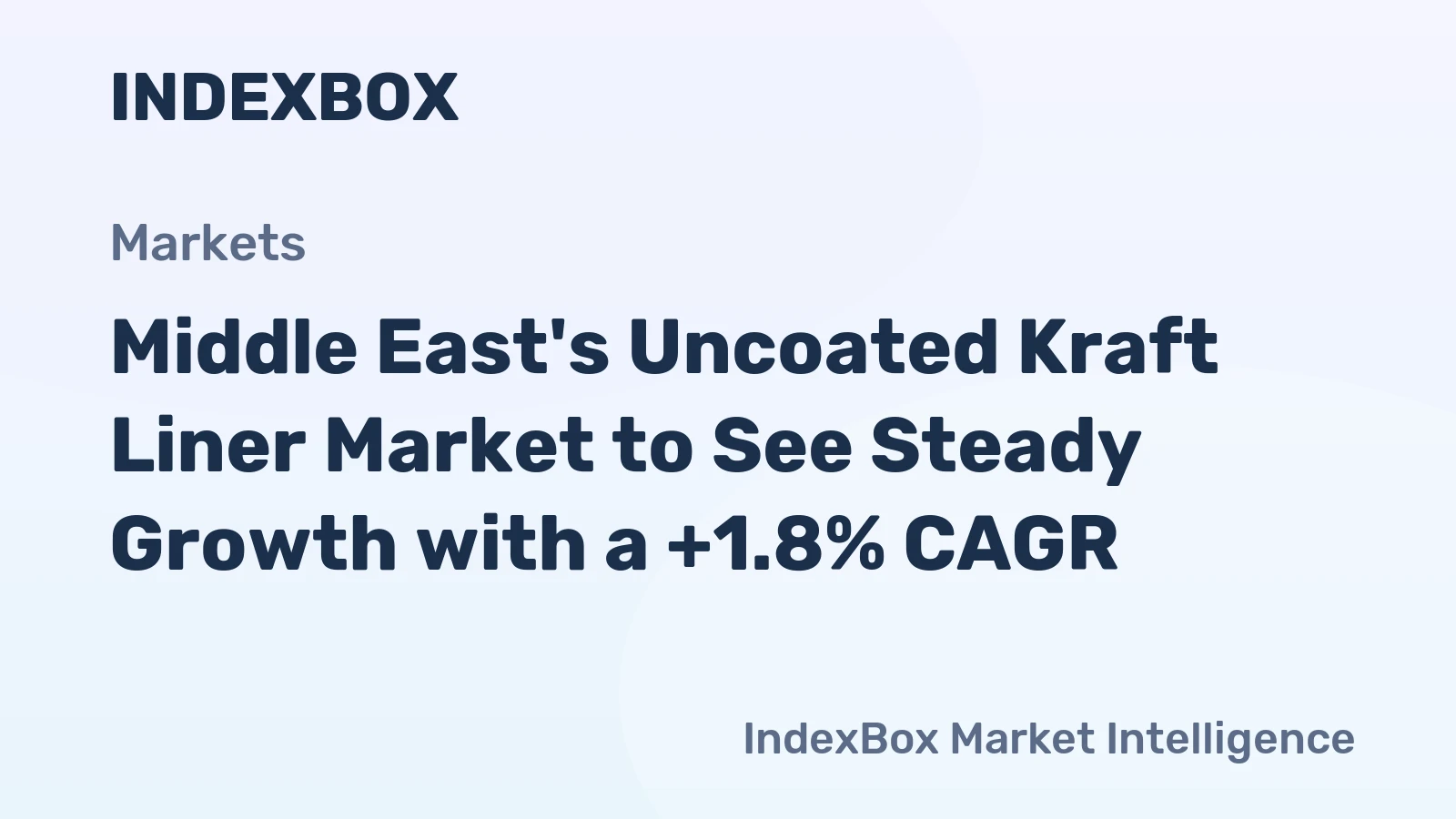 Middle East's Uncoated Kraft Liner Market to See Steady Growth with a +1.8% CAGR