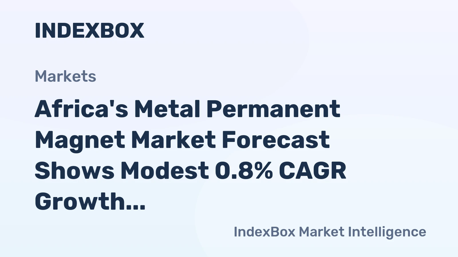 Africa's Metal Permanent Magnet Market Forecast Shows Modest 0.8% CAGR Growth Through 2035