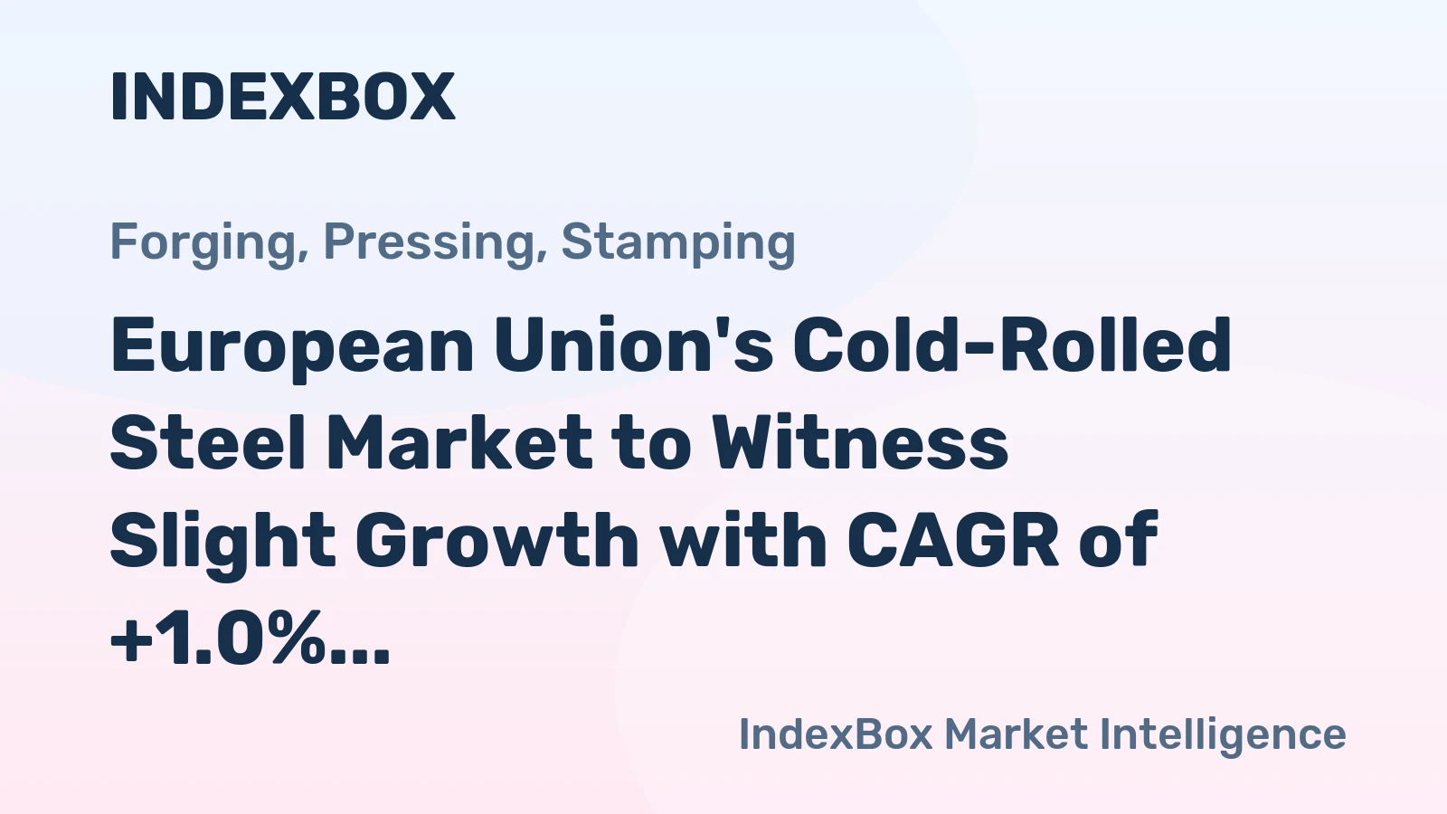 European Union's Cold-Rolled Steel Market to Witness Slight Growth with CAGR of +1.0% by 2035