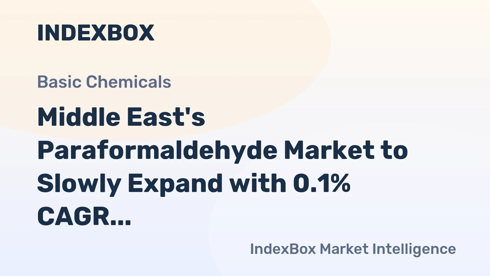 Middle East's Paraformaldehyde Market to Slowly Expand with 0.1% CAGR from 2024 to 2035