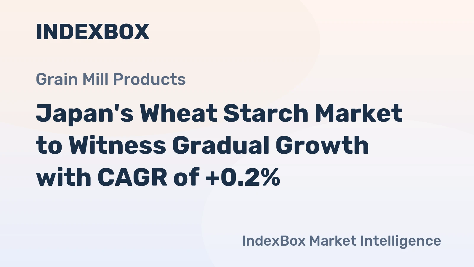Japan's Wheat Starch Market to Witness Gradual Growth with CAGR of +0.2%