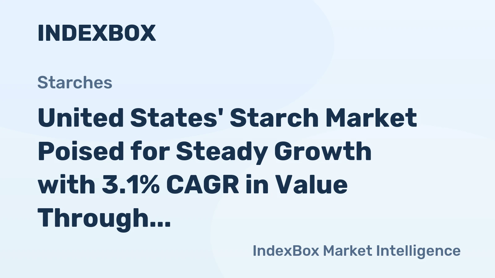 United States' Starch Market Poised for Steady Growth with 3.1% CAGR in Value Through 2035