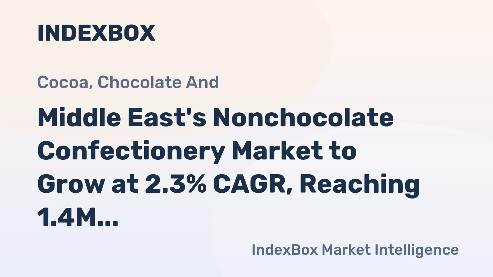 Middle East's Nonchocolate Confectionery Market to Grow at 2.3% CAGR, Reaching 1.4M Tons by 2035