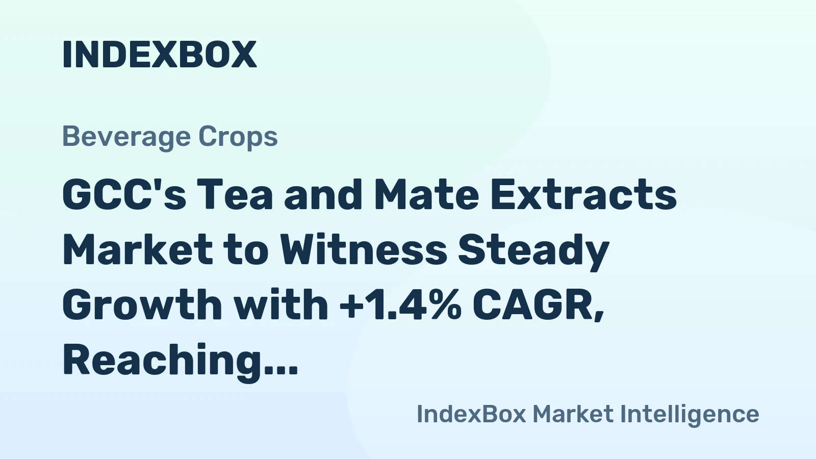 GCC's Tea and Mate Extracts Market to Witness Steady Growth with +1.4% CAGR, Reaching $129M by 2035